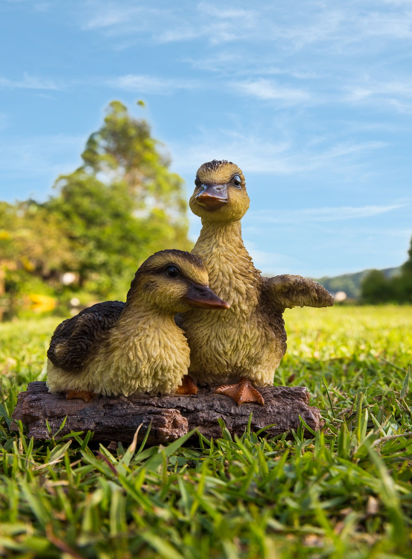 Playful Ducklings Garden Statue - Yellow/Black - Walmart.com