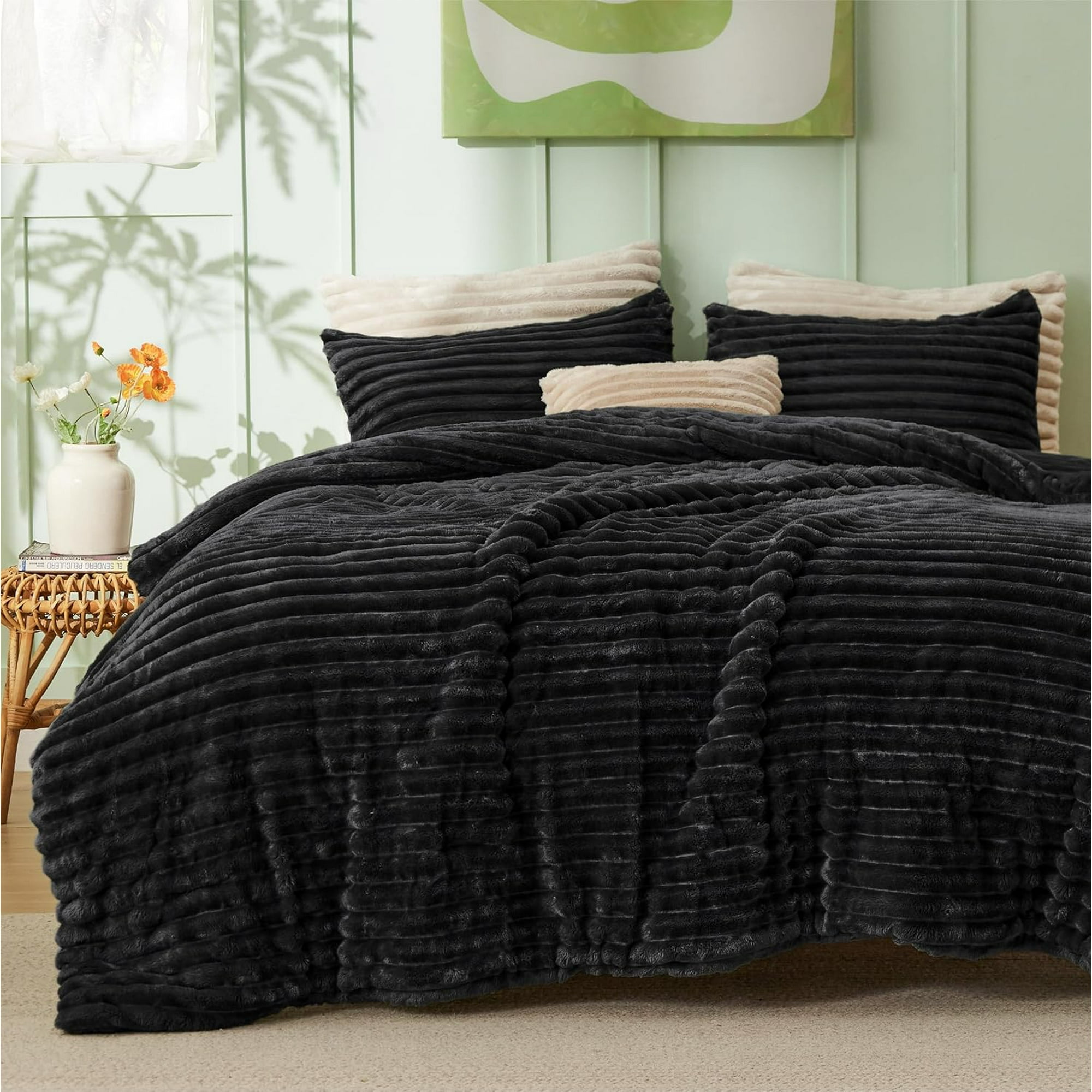 Click here for Unbranded Comforter Set King - Super Soft Faux Fur... prices