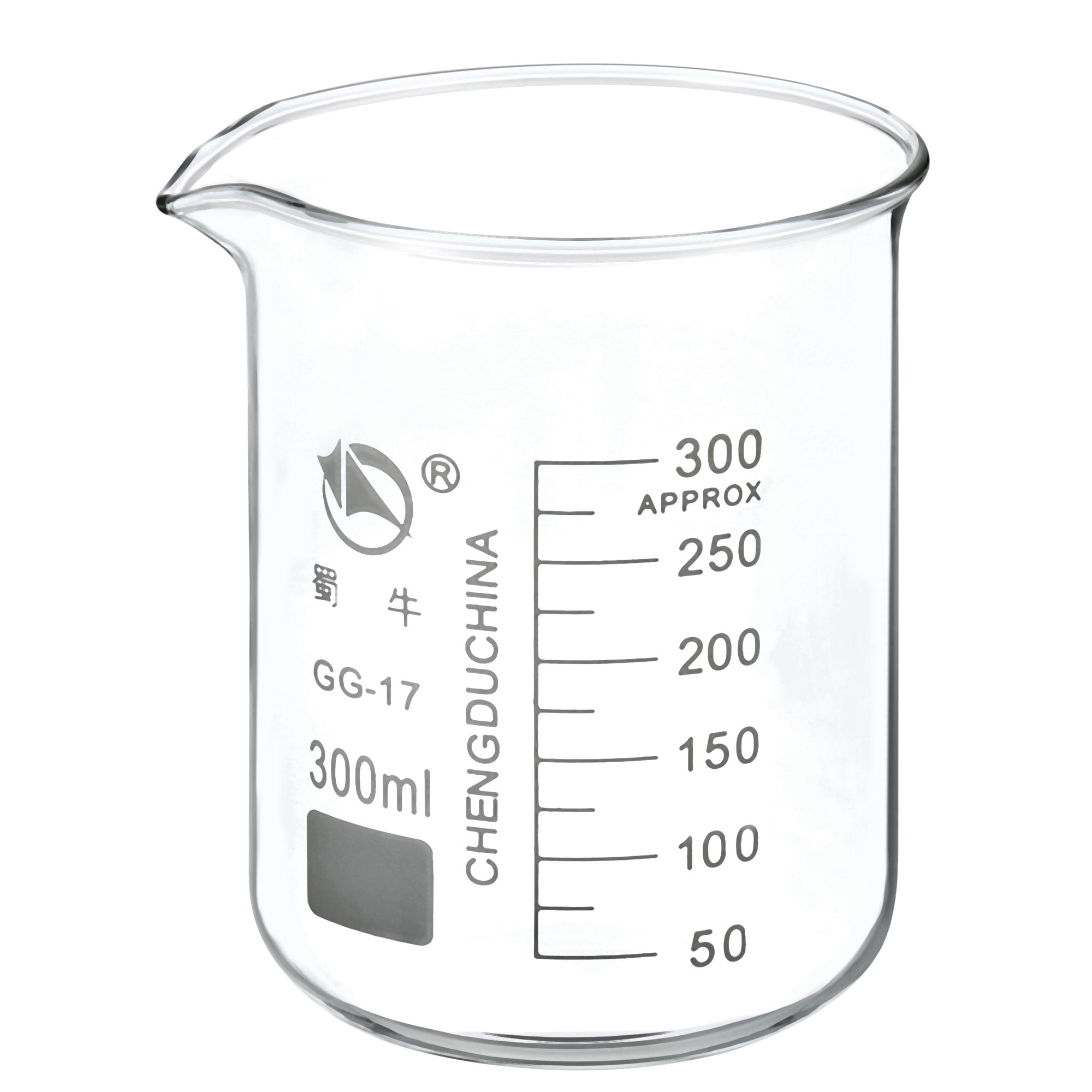 Uxcell 300ml Low Form Glass Beaker, 3.3 Borosilicate Graduated Lab Measuring Cups - Walmart.com