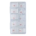 Siquannnn Extra Long C Curve Half Cover Nail Tips Sunbem Clear 500pcs