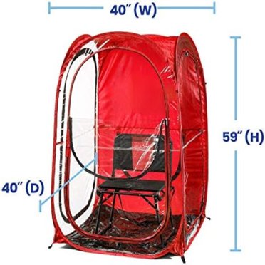 Under the Weather InstaPod Stay Warm & Dry Weather Pod, Red, XL ...