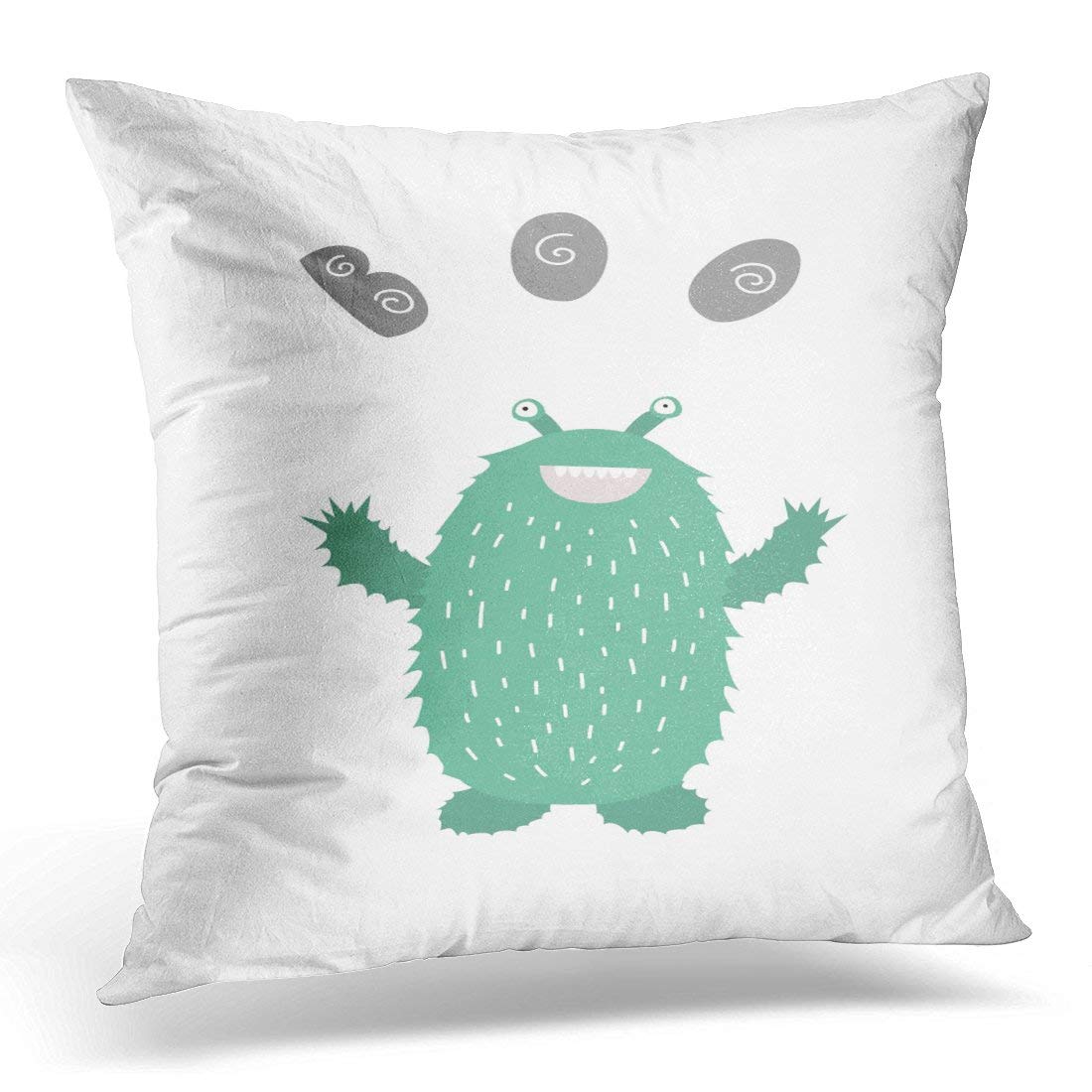 CMFUN Afraid Nursery Kids Boo Podter with Grey Lettering and Green ...
