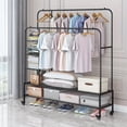 Clothing Rack Double Rod, Multi-Purpose Drying Rack for Hanging Clothes ...