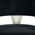 Benjara Verie 22" Side Dining Chair- Gold Base- Padded Black Velvet ...