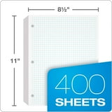 Oxford Filler Paper, 8-1/2" x 11", 4 x 4 Graph Rule, 3-Hole Punched ...