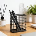 DagobertNiko Metal Mesh Pen Storage Basket, Black Iron Desktop ...
