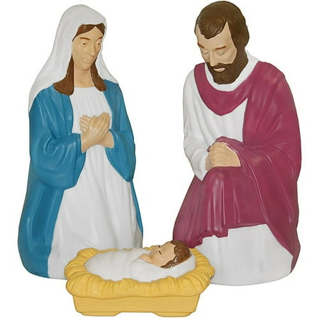 Light-Up 3-Piece Nativity Set - Walmart.com