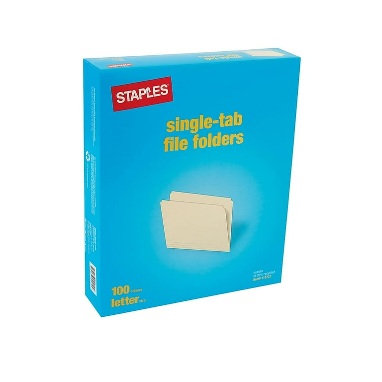 Document Folder Staples Manila File Folders - Letter Size, Single Tab ...