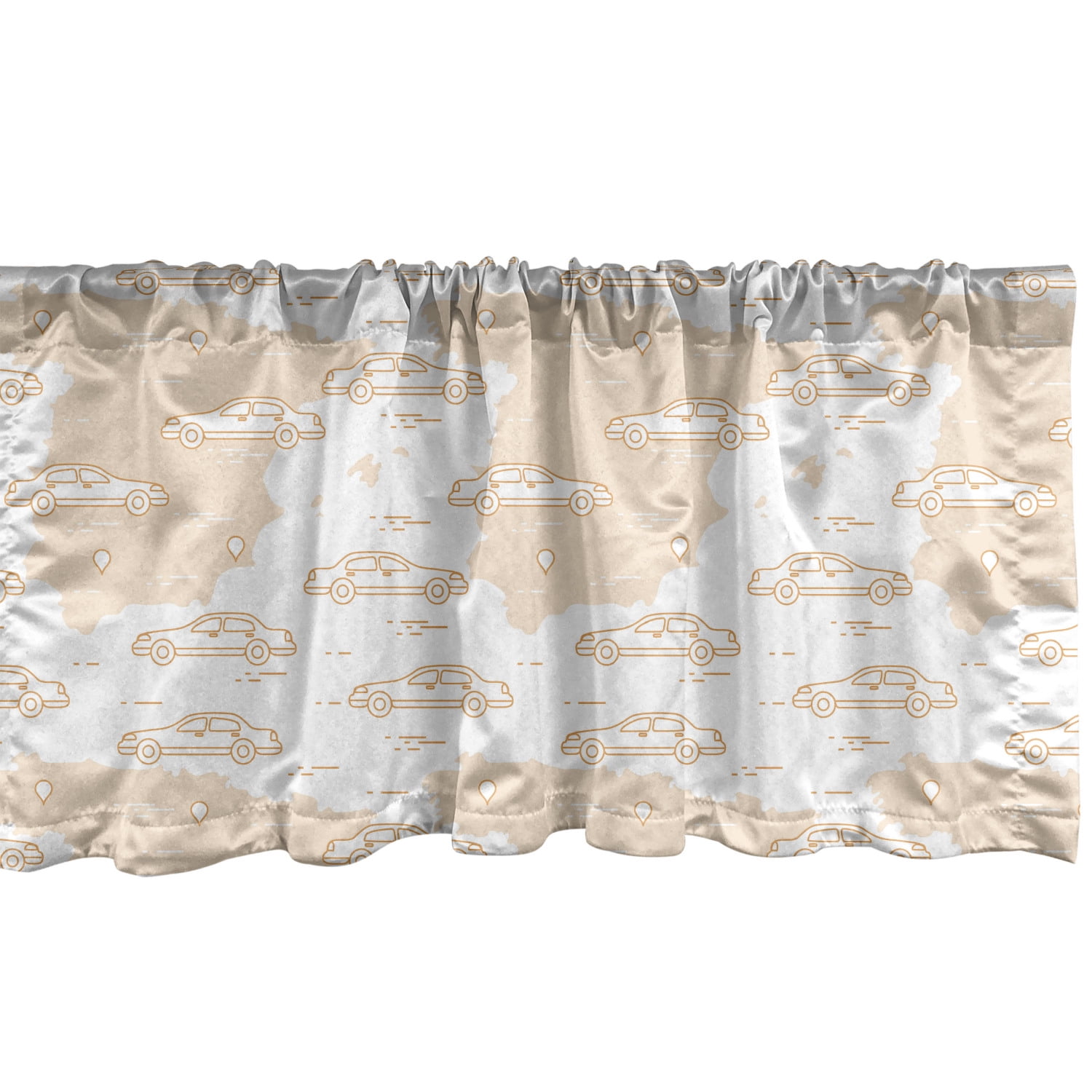 Travel Window Valance Pack of 2, Touristic Adventure World Trip Themed ...