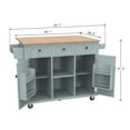 Kitchen Island with Storage, Rolling Kitchen Island & Carts with Drop ...