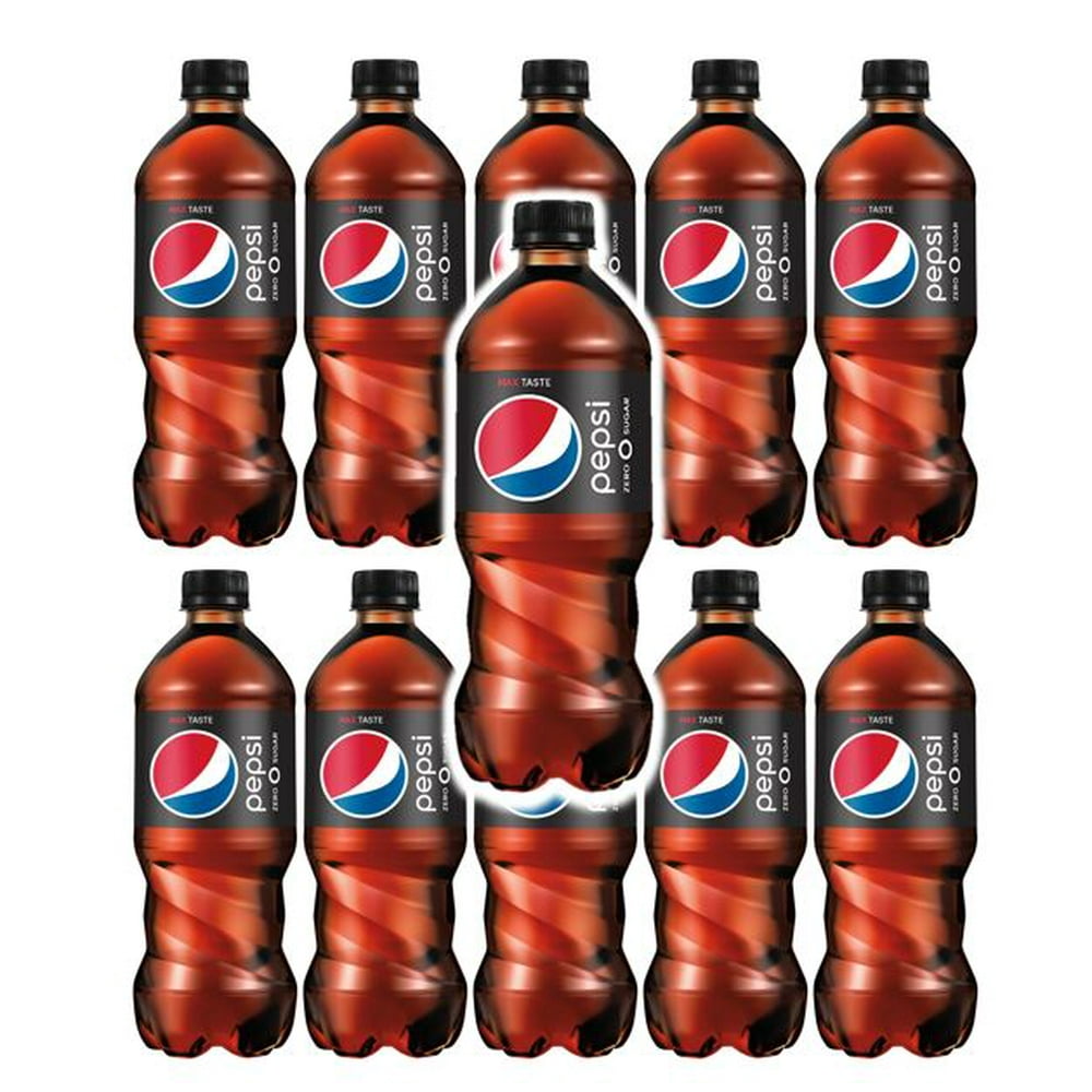 Pepsi Zero 20 oz Soda Bottles (Pack of 16, Total of 320 FL OZ ...