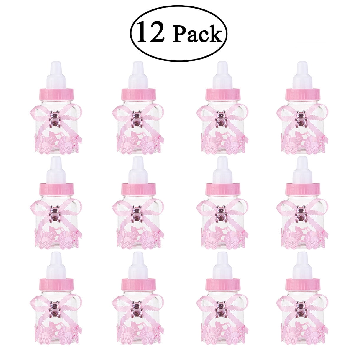 NUOLUX 12pcs Feeder Style Candy Bottle Gift Box Baby Shower Favors ...