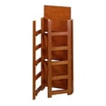 Flip Flop 34" Square Folding Bookcase with Folding Fabric Bins- Cherry ...