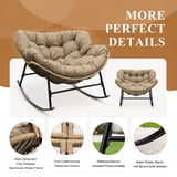 RADIATA Outdoor Indoor Papasan Rocking Chair 2PCS Oversized Wicker ...