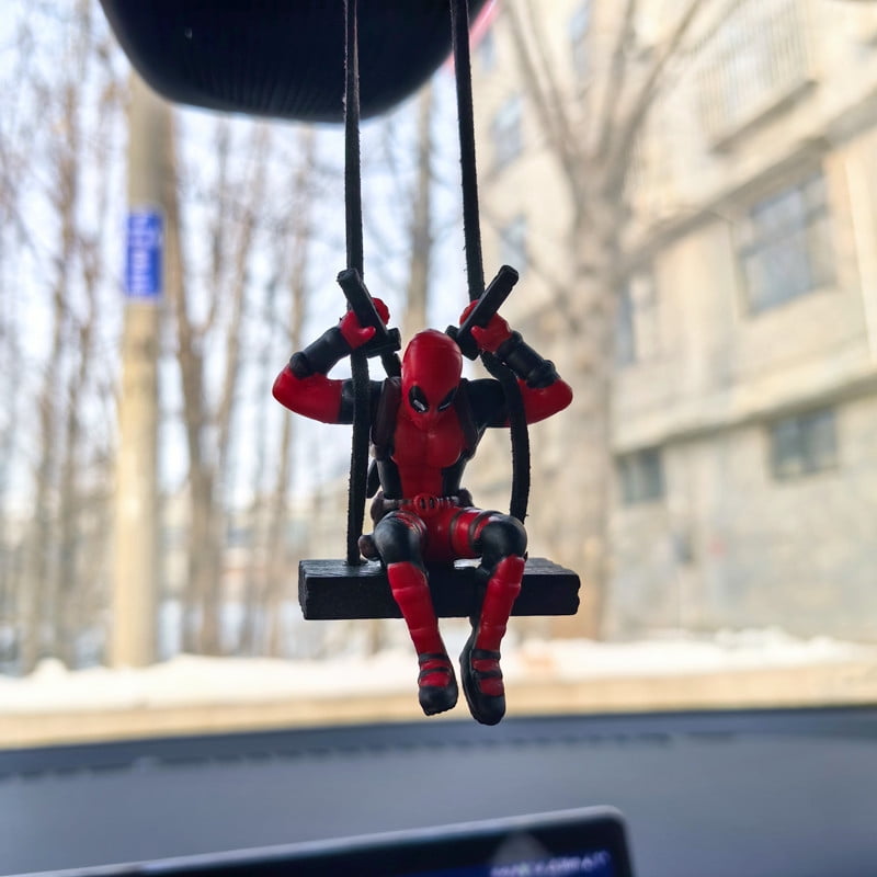 Swing Duck Series dibujos animados Deadpool coche colgante para espejo ...