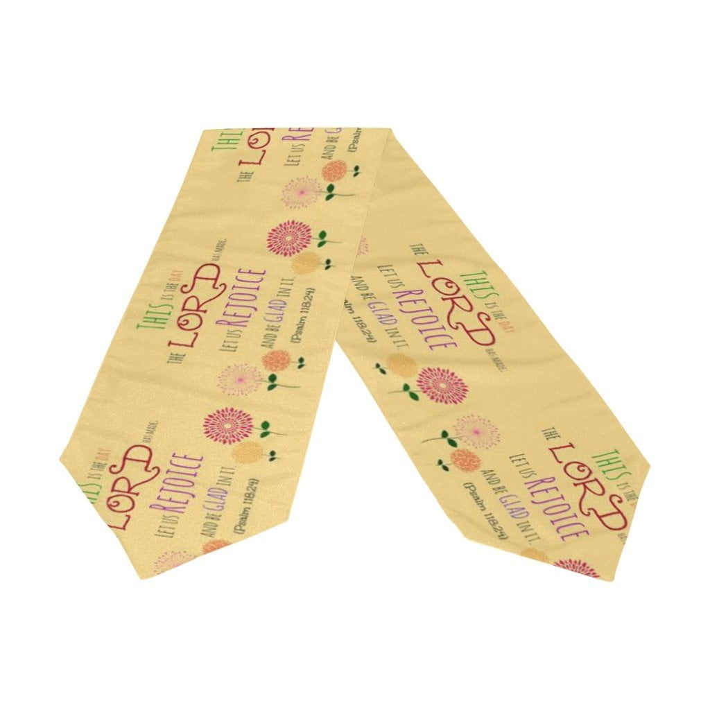 POPCreation Bible Verse Table Runner 13x70 Inches Yellow Table Top ...