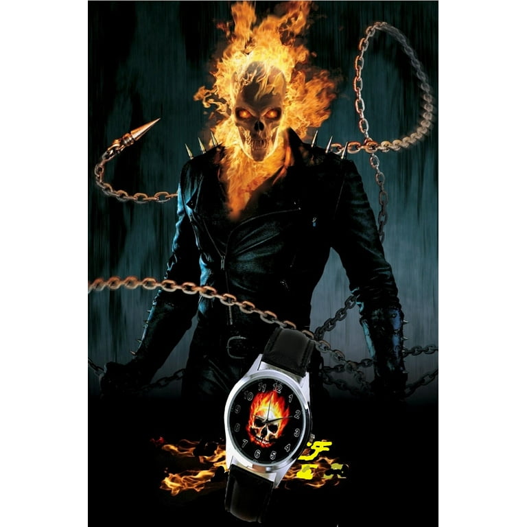 Ghost Rider Flaming Skull Head LEGO Flaming Skull Head W/ Orange