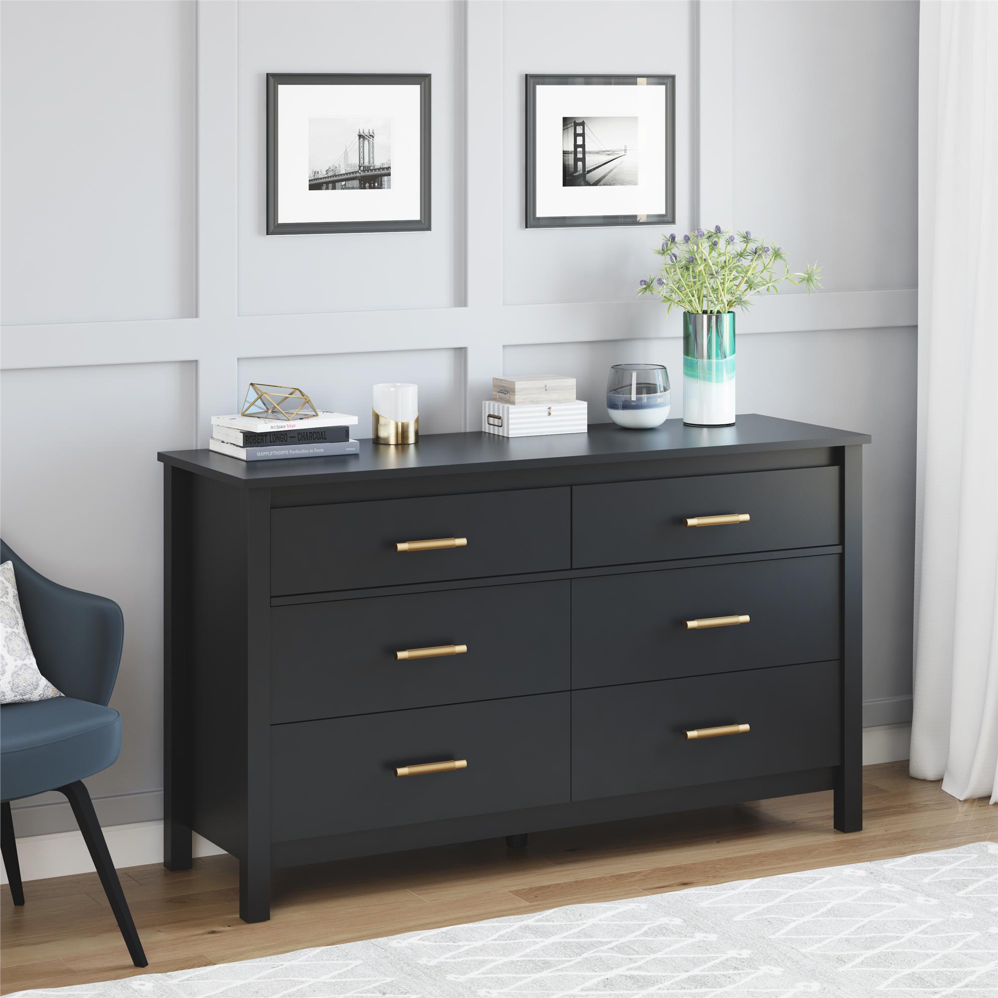 Better Homes Gardens Wesley 6 Drawer Dresser Black Walmart better-homes-gardens-wesley-6-drawer-dresser-black-walmart