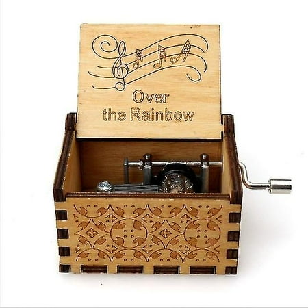 Wooden Hand Cranked Music Box - Queen, Imagine, John Island, Dragon ...