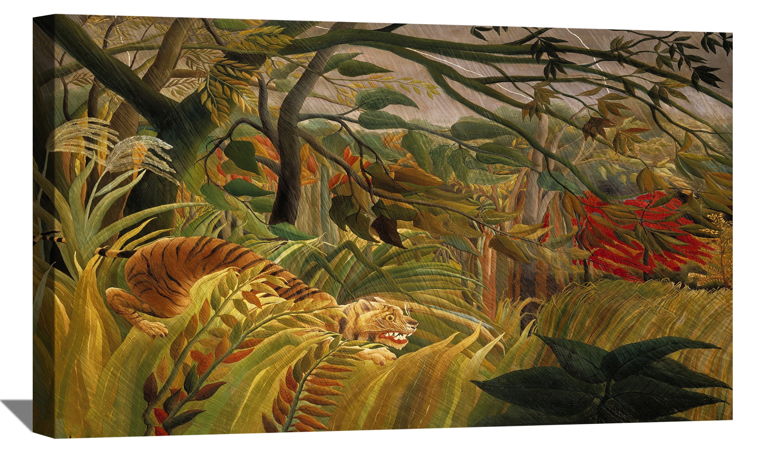 Henri Rousseau Painting Wall Art Tiger in a Tropical Storm Framed ...