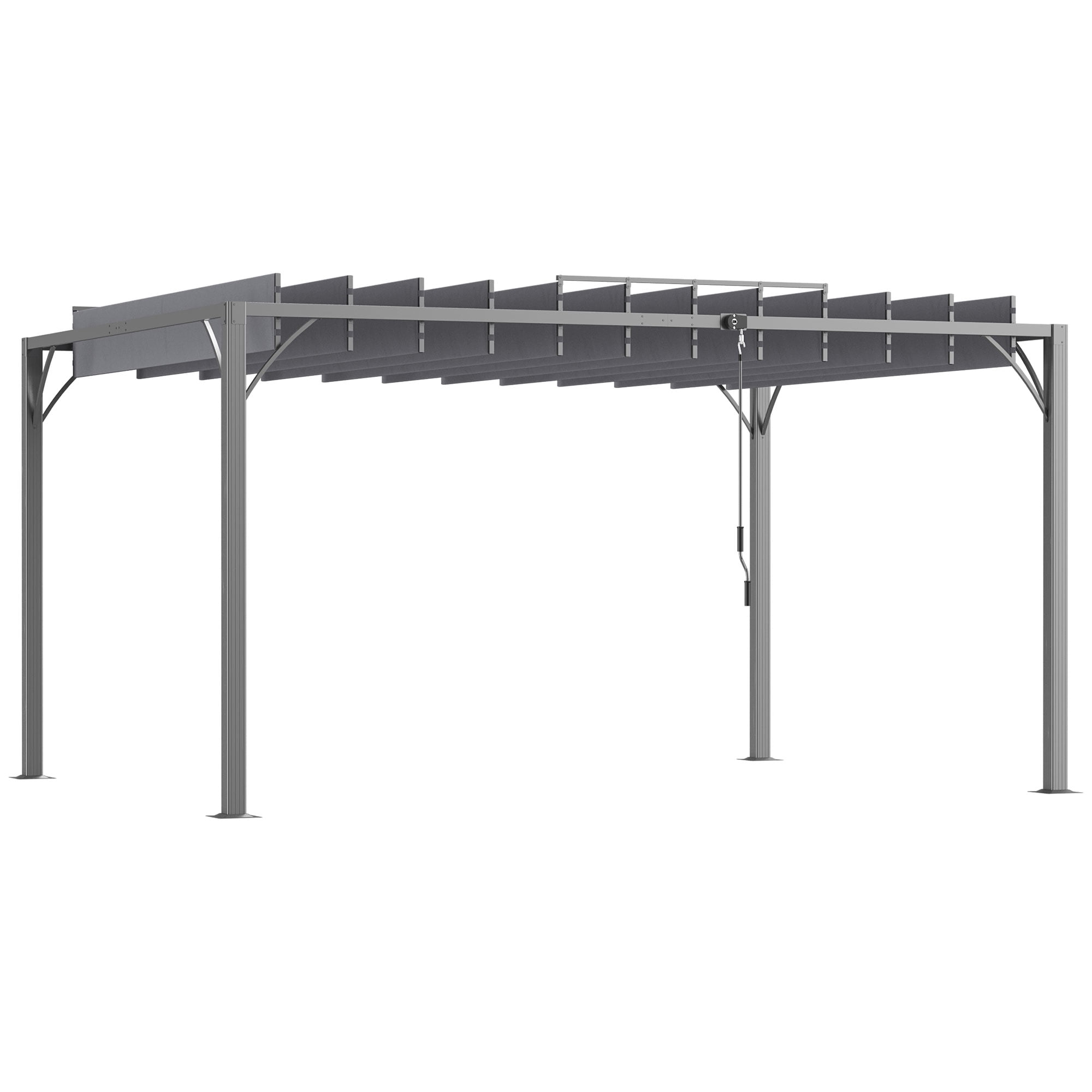 Click here for Outsunny 12.8 X 9.7 Outdoor Louvered Pergola With... prices