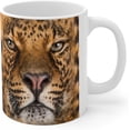 Lovesout Funny Gifts Large Leopard Big Face Coffee Mug White Ceramic ...