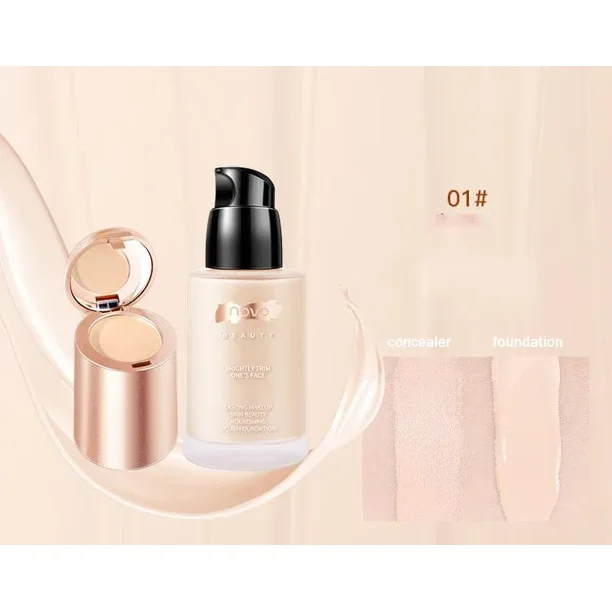 Nueva Base líquida profesional, crema correctora 2 en 1, Base facial ...