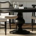 Maven Lane Zola Round Wooden Dining Room Table in Antiqued Black Finish ...