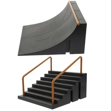 LandWave Durable Plastic Skateboard Ramp System, 4-Sided Pyramid Kit ...