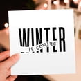 3drose, Winter Is Coming - Black Typography, 6 Greeting Cards with ...