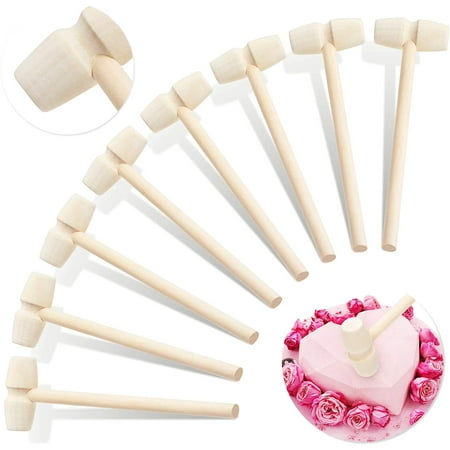 8 Pcs Wooden Hammers for Chocolate, Mini Breakable Heart Hammer Mallet ...