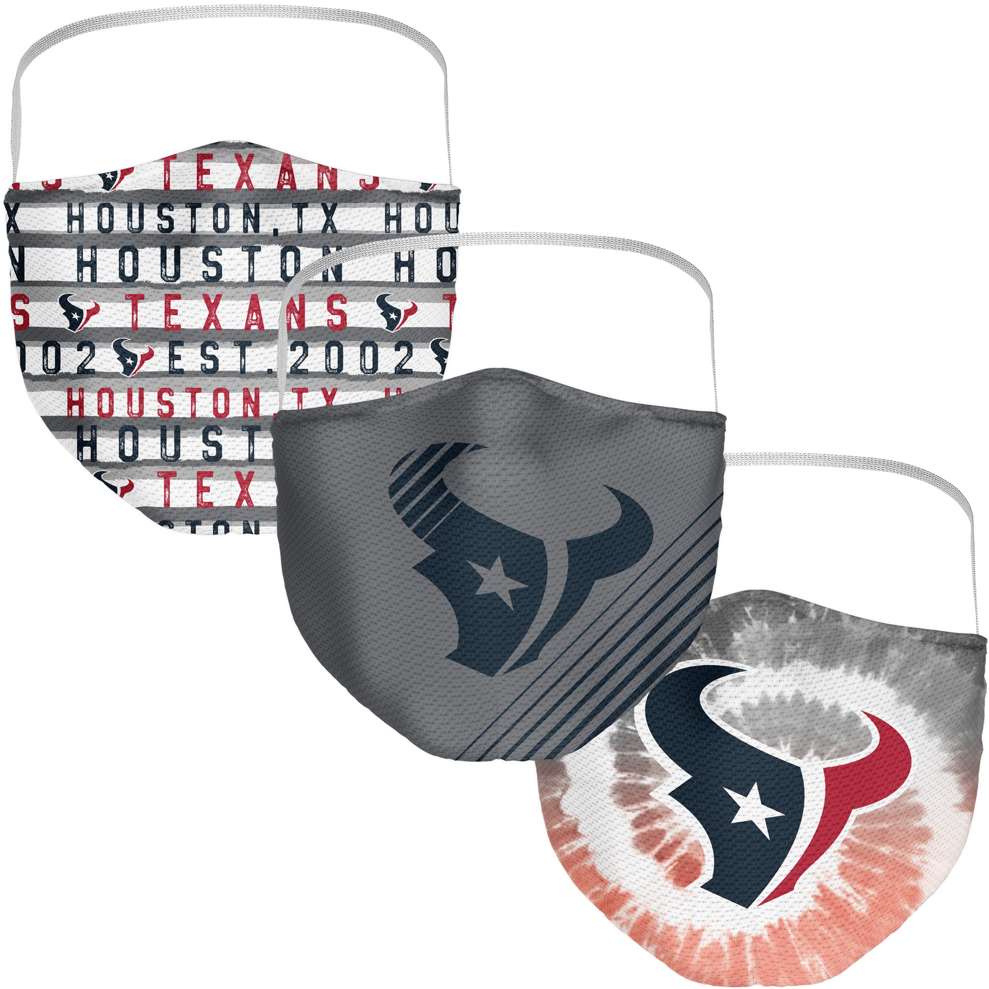 Adult Fanatics Branded Houston Texans Face Covering 3-Pack - Walmart.com