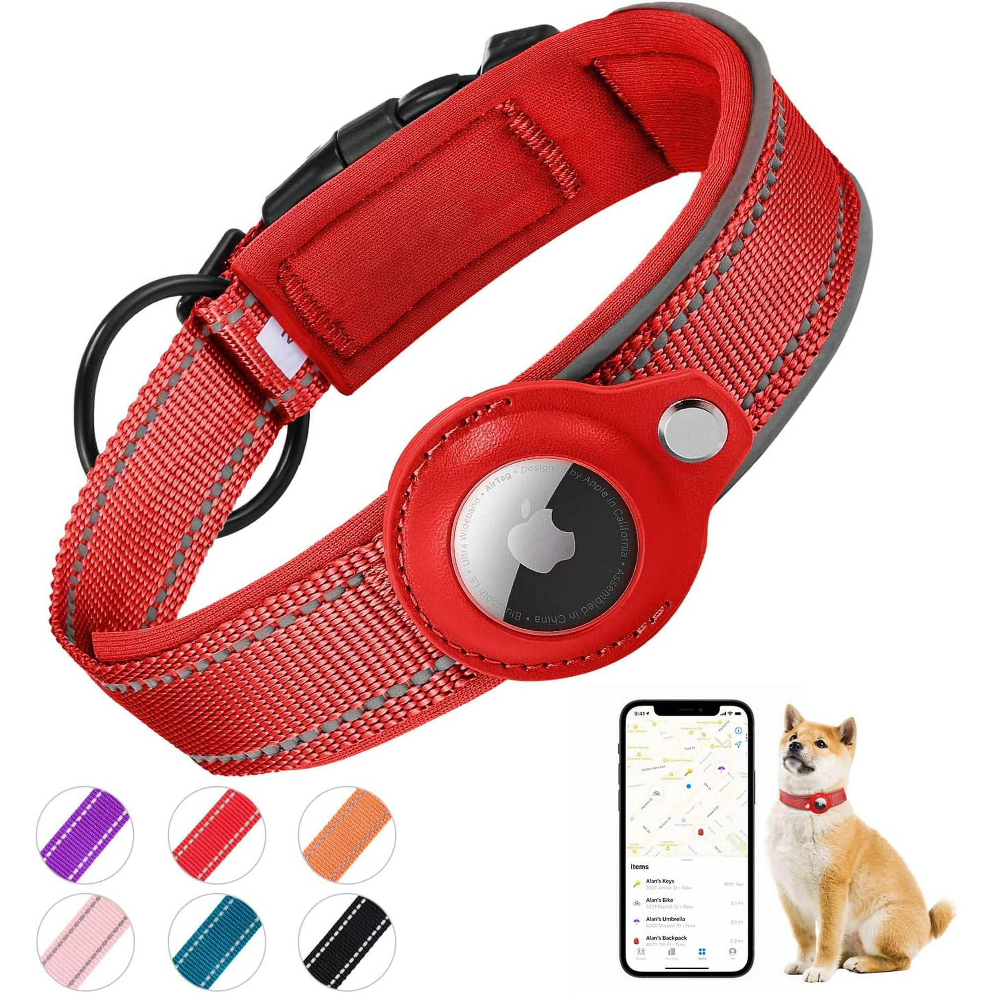 Click here for Hshdldf Airtag Dog Collar  [red Size S] Reflective... prices