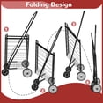 FlexWave Foldable Shopping Cart，Lightweight Utility Trolley，with Wheels ...