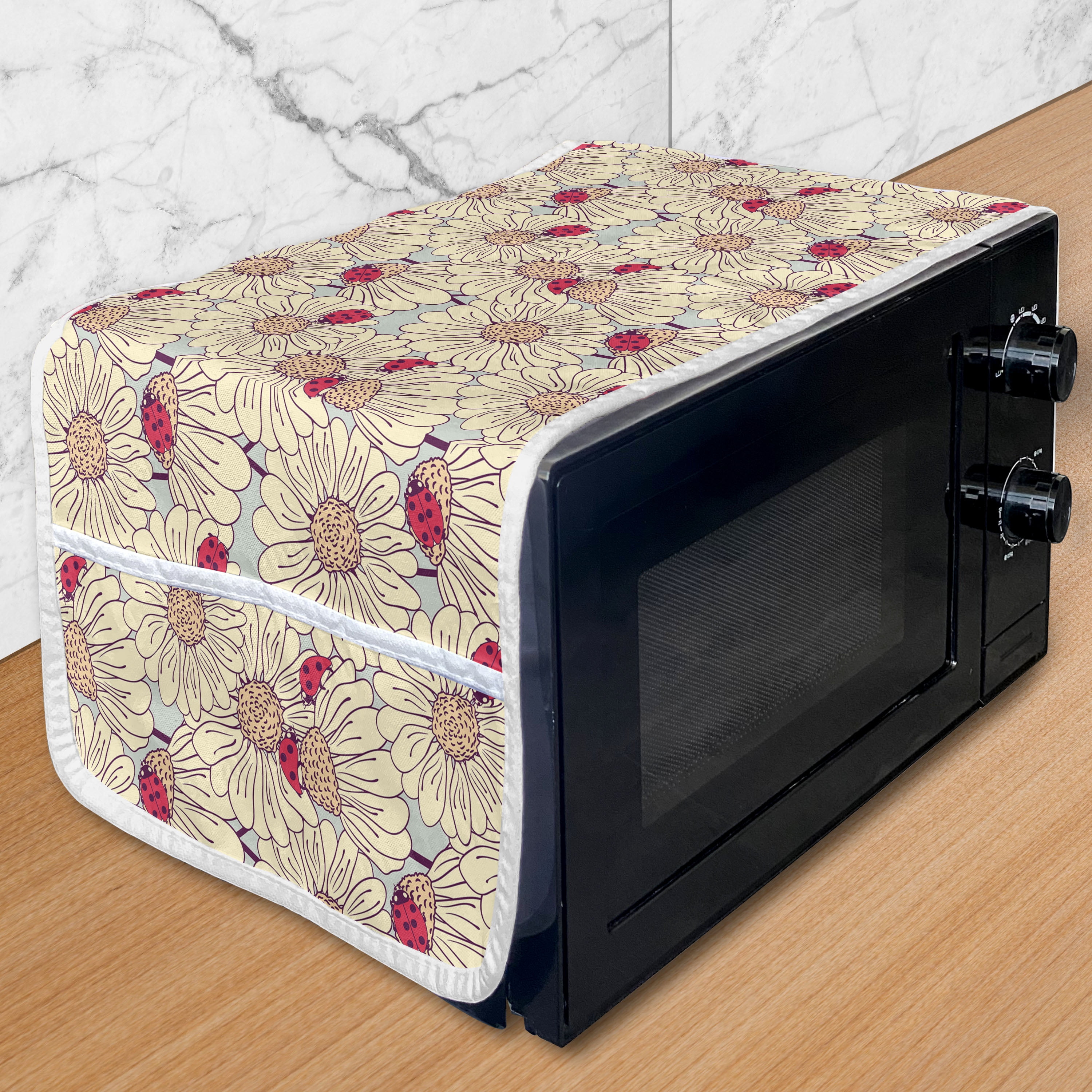 Ladybug Microwave Oven Cover, Bug and Daisy Pattern with Thriving ...