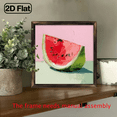 2D Flat 1Pc Wood Frame Sign Watermelon Square Wall Art Paintings Ideal ...