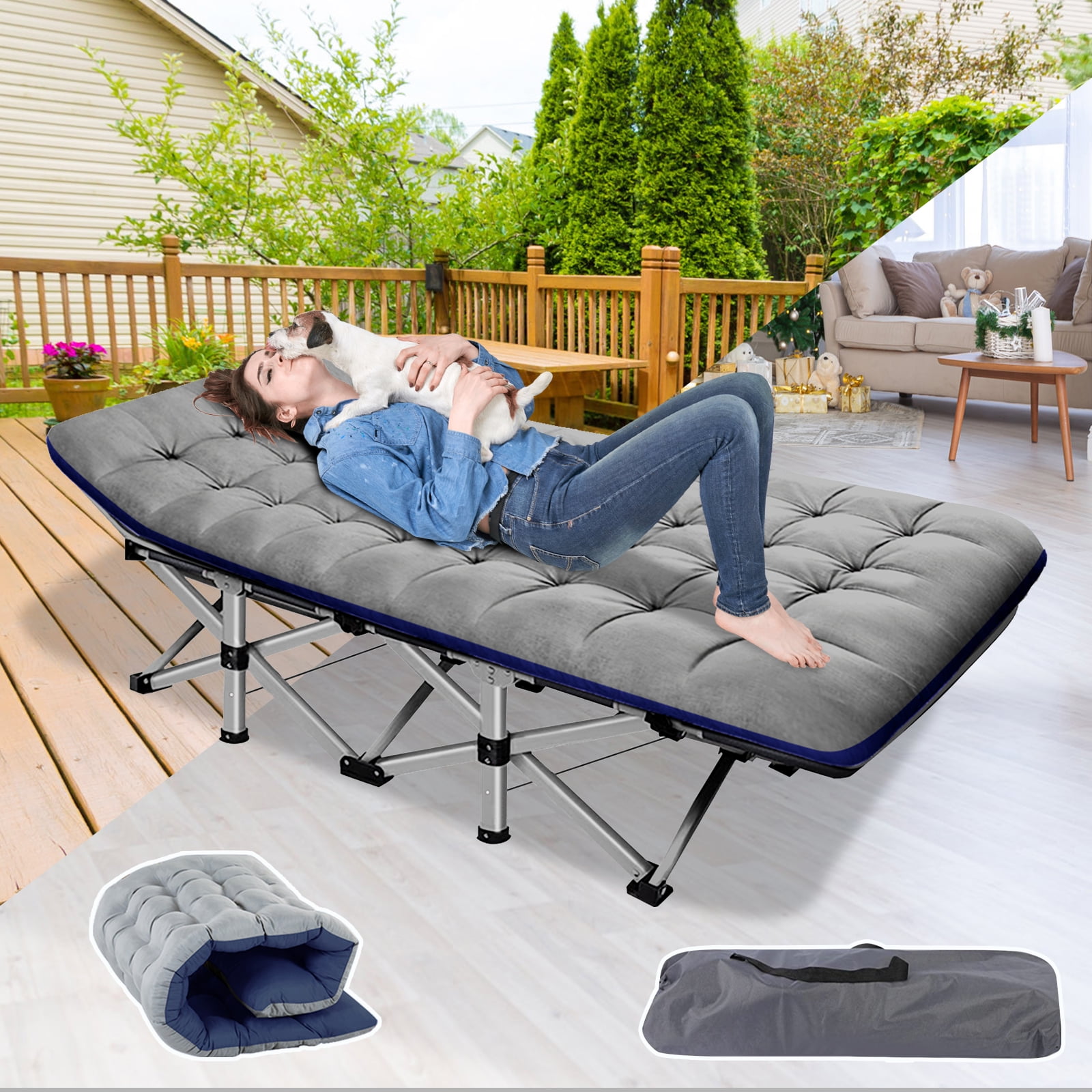 Lilypelle Folding Camping Cot for Adults, Portable Sleeping Cot ... Lilypelle Folding Camping Cot for Adults, Portable Sleeping Cot ...