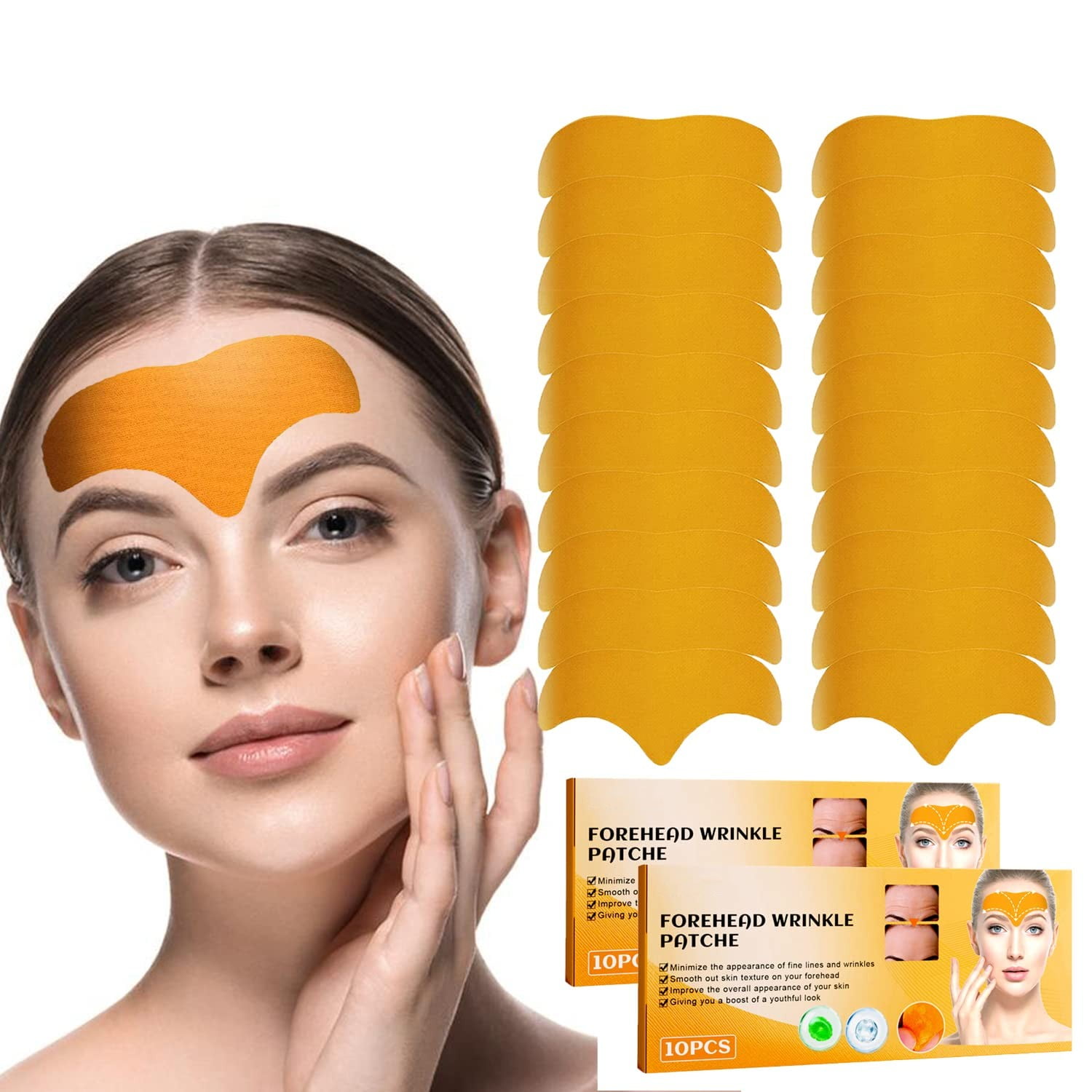 TRIANU Forehead Wrinkle Patches, 10Pcs Face Wrinkle Patches, Smooth ...