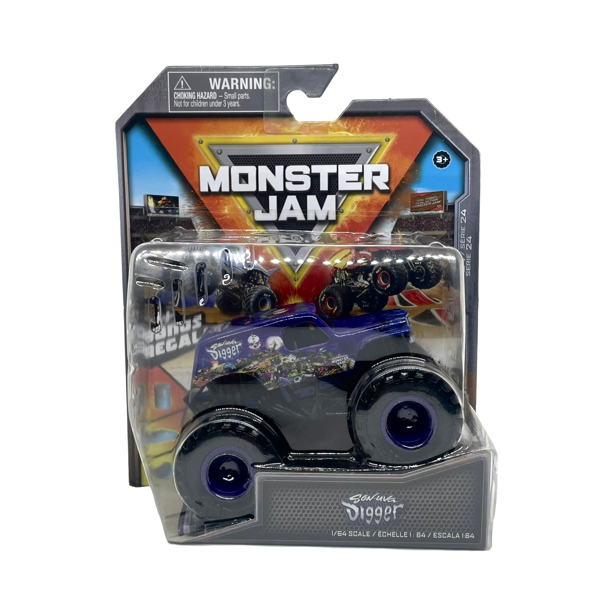 Monster Jam Series 24 Legacy Trucks Son-Uva Digger Purple Truck ...