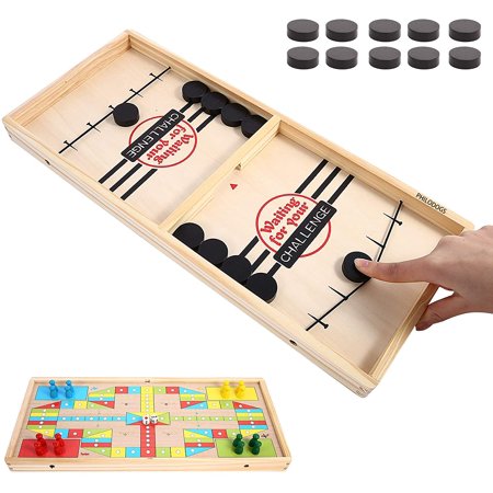 Fast Sling Puck Slingshot Game Two-in-one Wooden Desktop Toy Children's ...