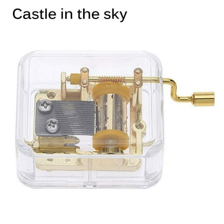 outdoorline Mini Music Box Hand Cranking Music Movement Transparent DIY ...