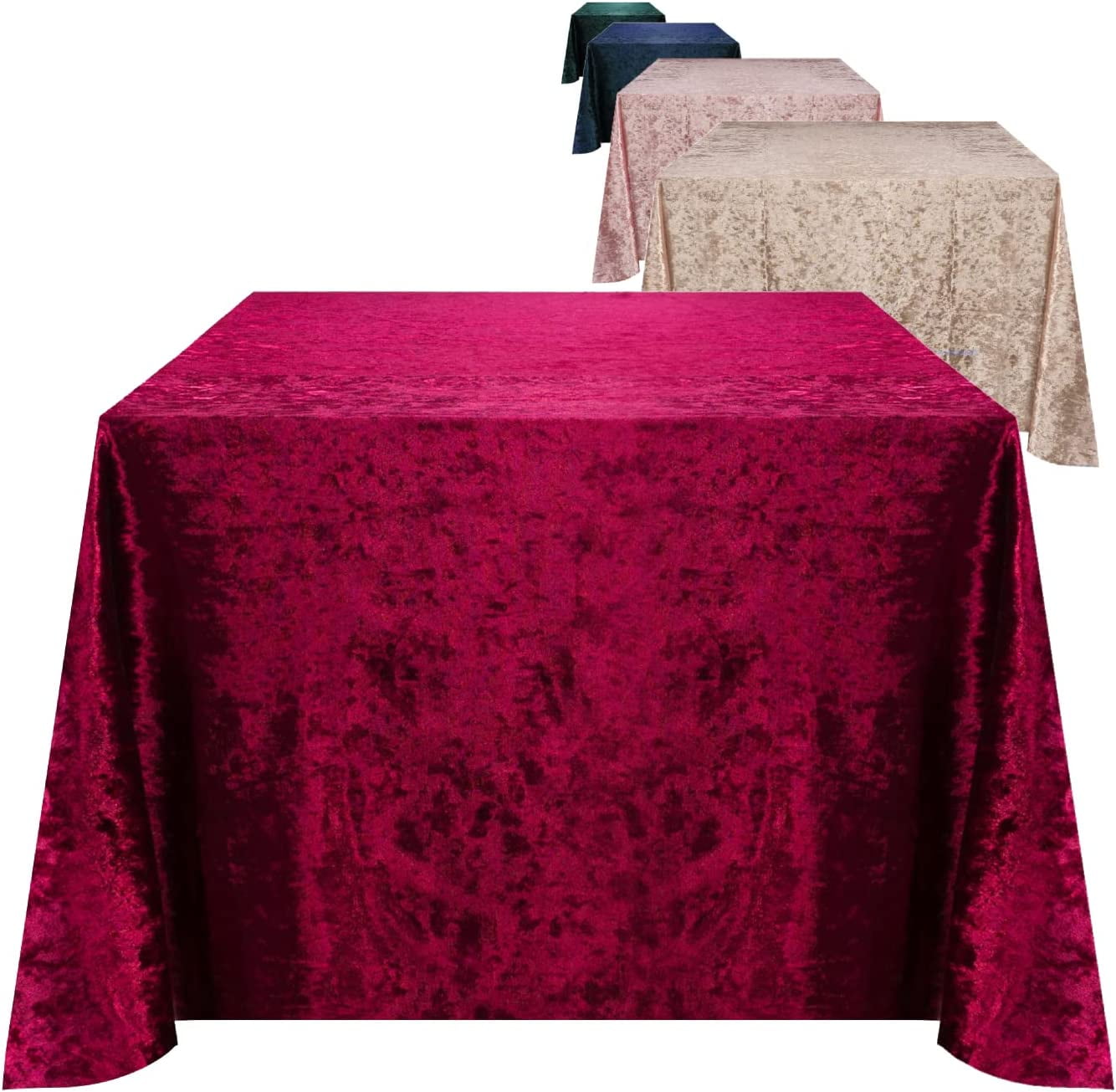 Elegant Square Table Cloth 54 Inch, Made With Fine Crushed-Velvet ...
