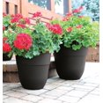 Suncast 15-inch Indoor/Outdoor Resin Flower Planter, Black - Walmart.com