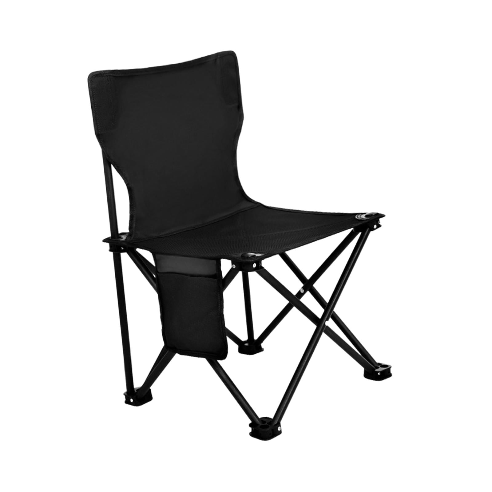Portable Camping Chair Fishing Chair Lightweight Holds 400lbs Backrest ...