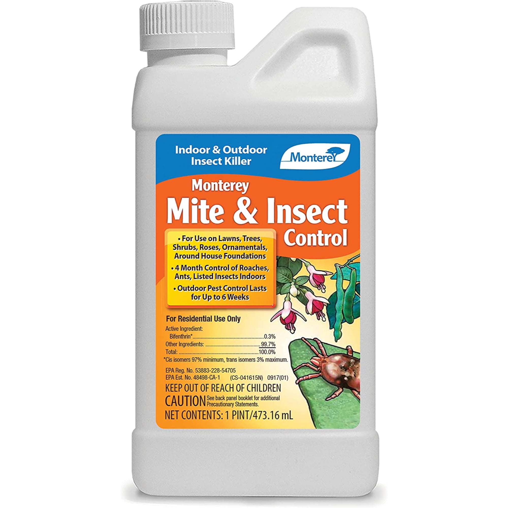 Monterey Mite & Insect Control Insecticide, Concentrate, 16 Ounces ...