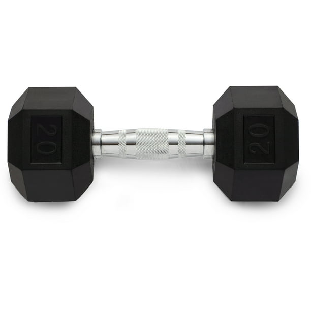 Weider, 20lb Rubber Hex Dumbbell, Single - Walmart.com