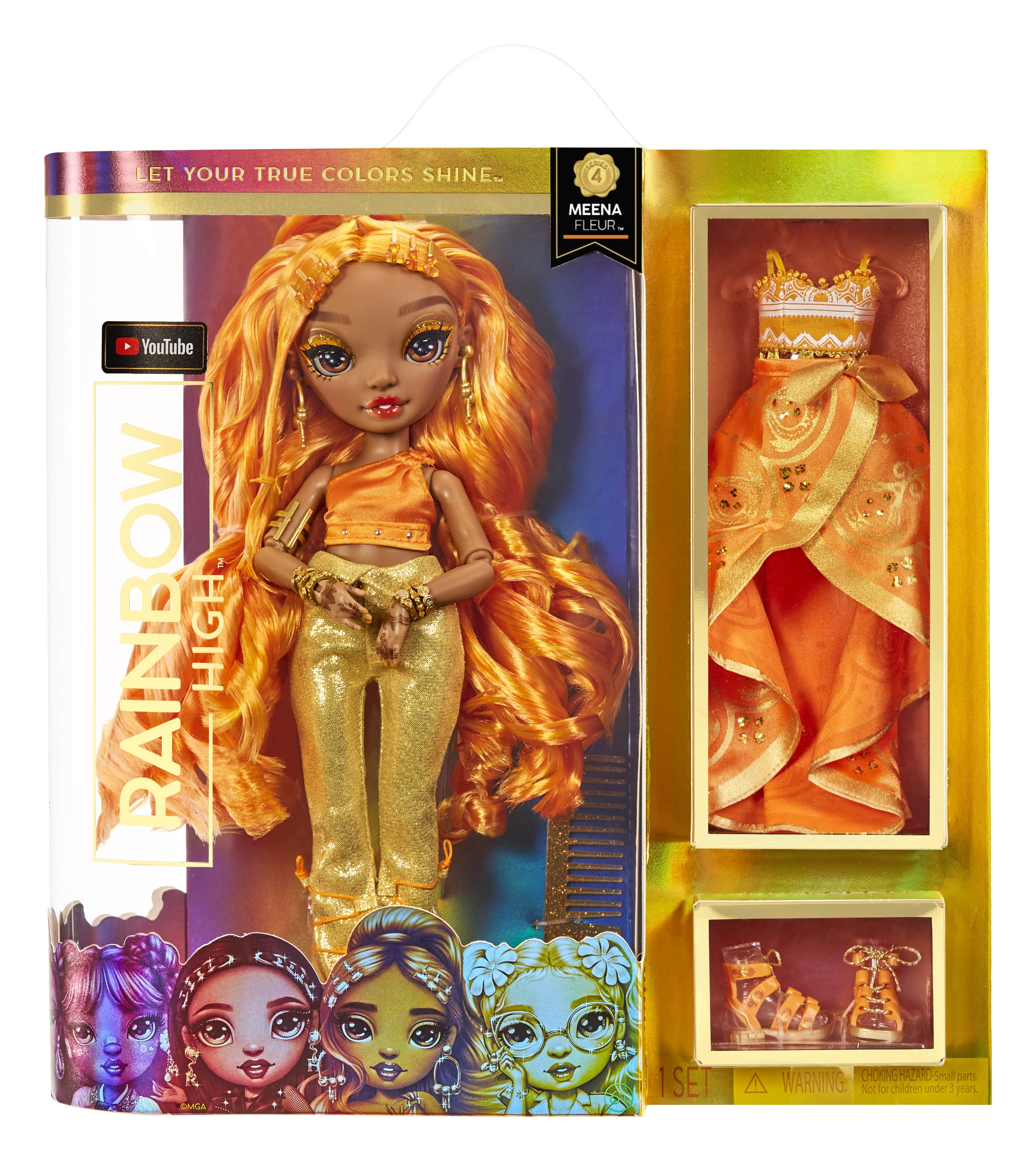 Rainbow High Fashion Doll- Meena Fleur (Saffron Gold) - Walmart.com
