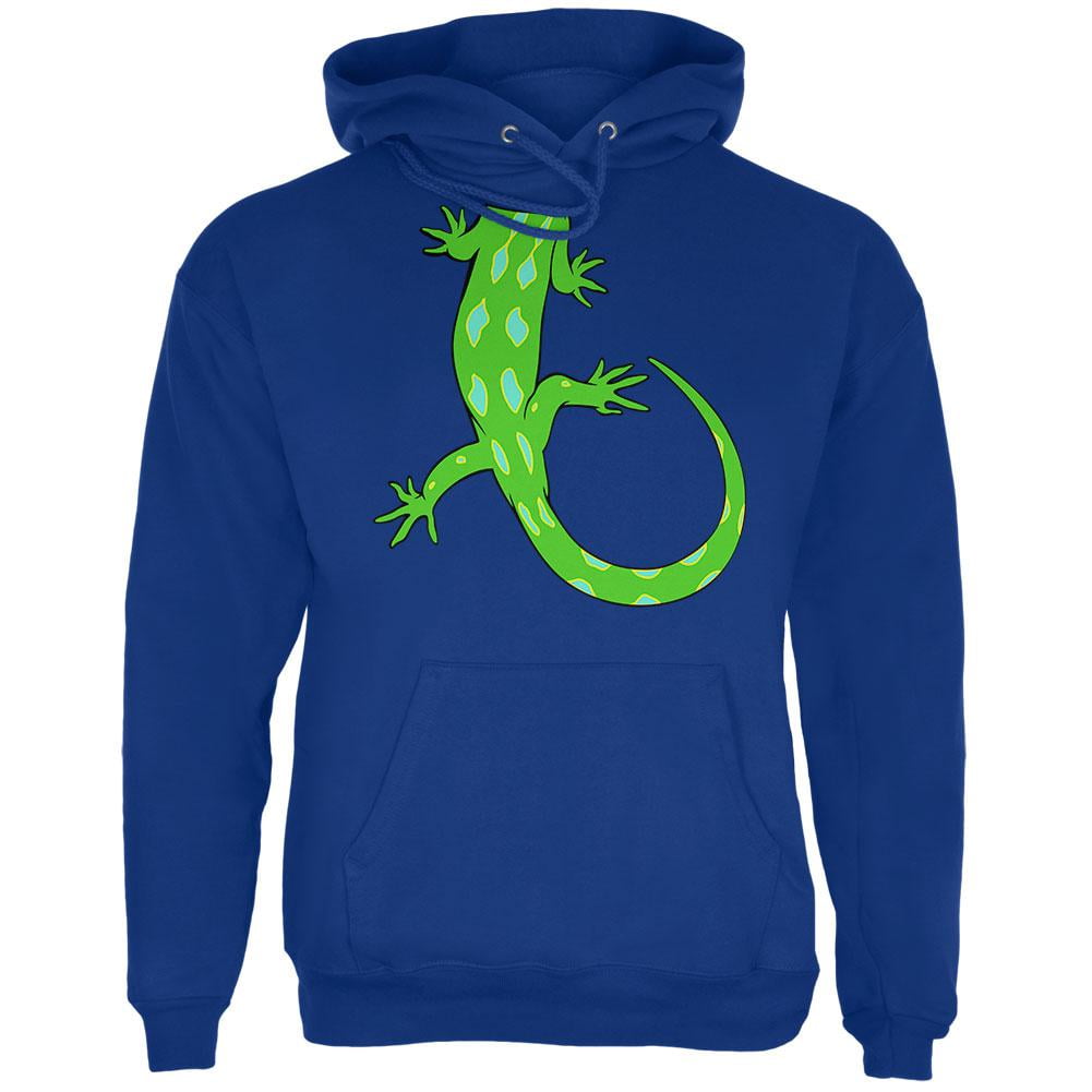 Halloween Lizard Body Costume Mens Hoodie Deep Royal MD - Walmart.com ...