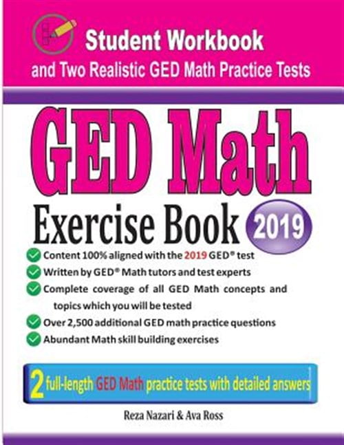 Pre-Owned GED Math Exercise Book: Student Workbook and Two Realistic ...