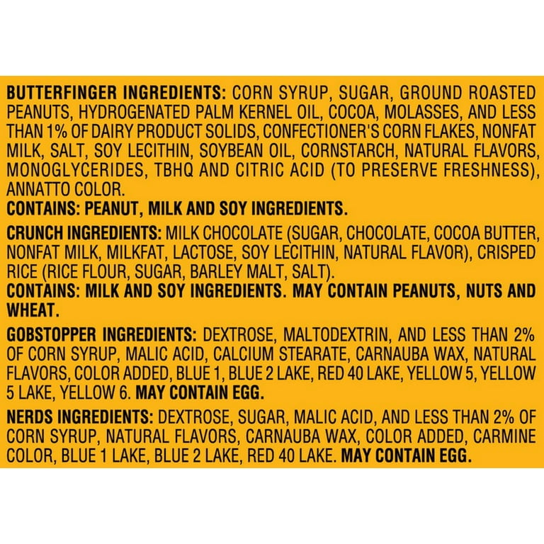 Butterfinger Nutrition Facts
